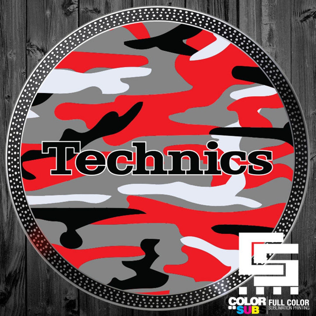 Technics Red Camo DJ Turntable Slipmats - Pair - Etsy