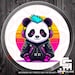 Cute Punk Rock Panda Anime DJ Turntable Slipmat Record Pad Gift ...