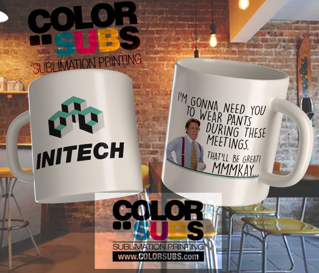 Initech Office Space Mug Virtual Meeting Funny Co Worker Gag Hilarious ...