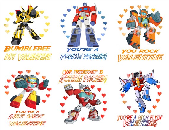 Transformers Valentines Cards