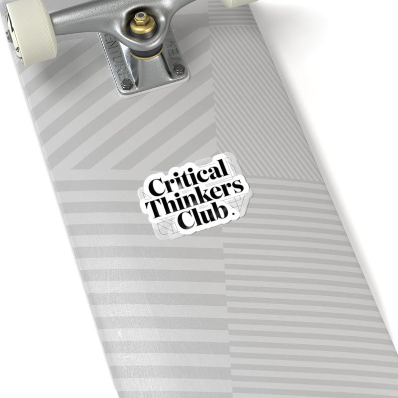 Critical Thinkers Club Sticker | Minimal Nerd Humor, Processing Moment ...