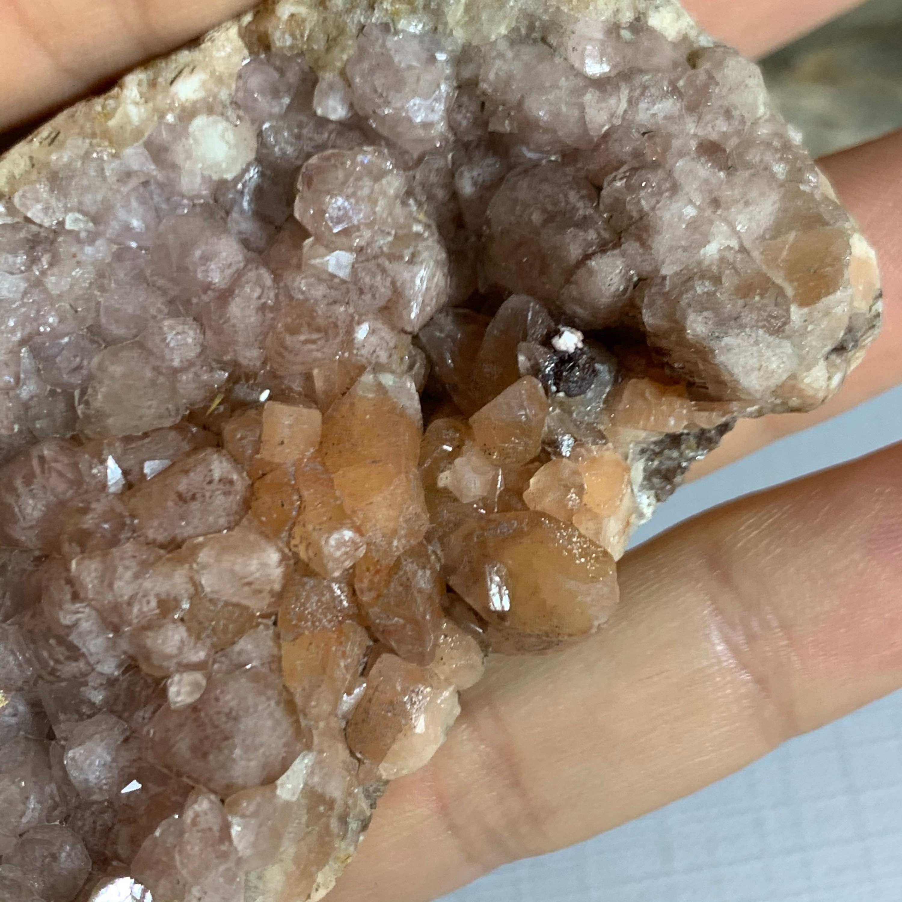 Rare Mendip Potato Stone Geode With Rose Quartz and Hematite Calcite ...