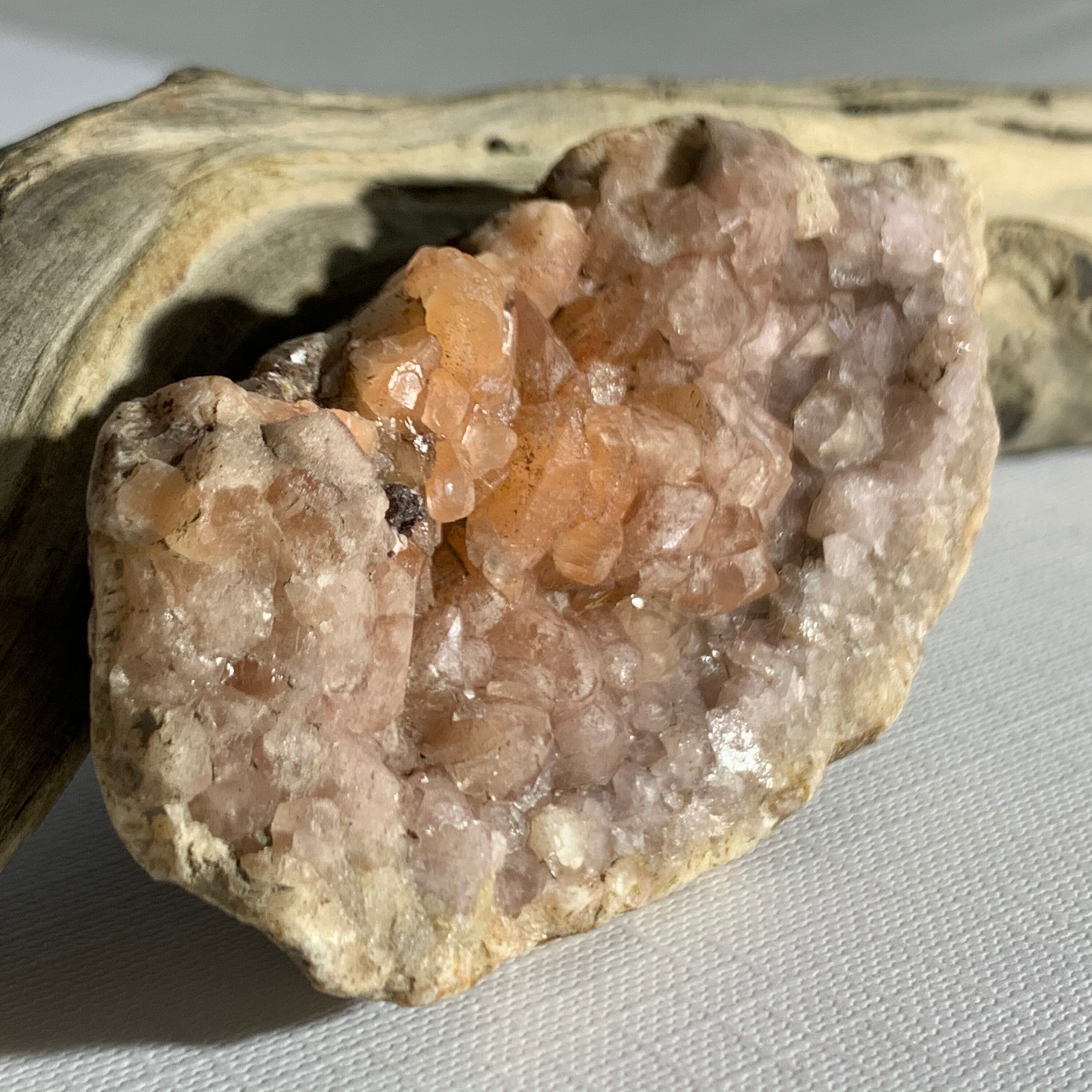 Rare Mendip Potato Stone Geode With Rose Quartz and Hematite Calcite ...