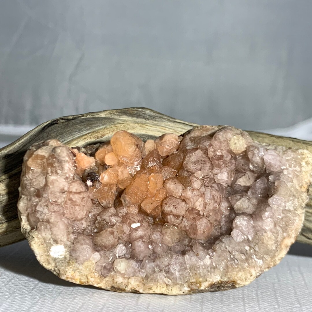Rare Mendip Potato Stone Geode With Rose Quartz and Hematite Calcite ...
