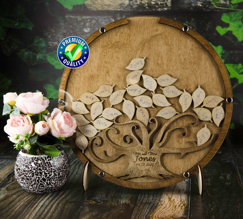 Tree Wedding Guest Book Alternative Drop Box Wedding Guest Book Tree ...