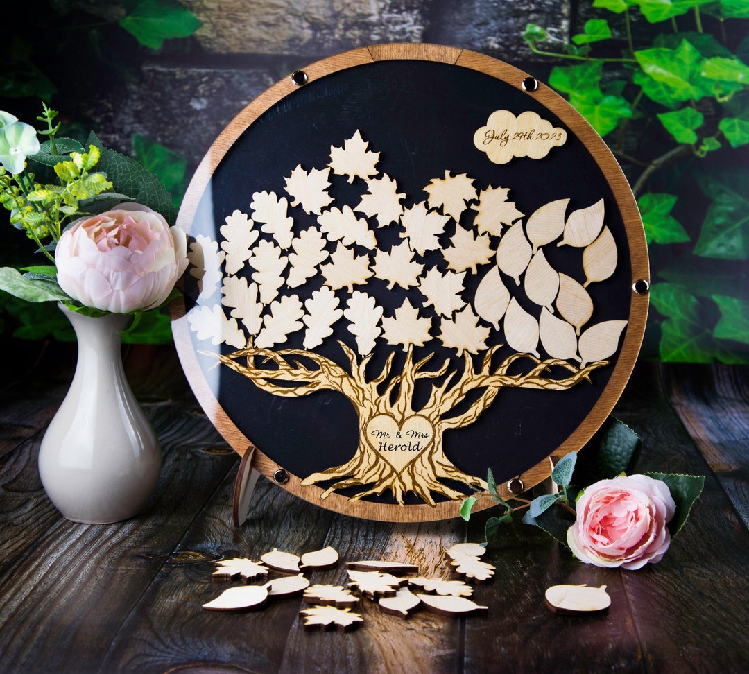 Tree Wedding Guest Book Alternative Drop Box Wedding Guest Book Tree ...