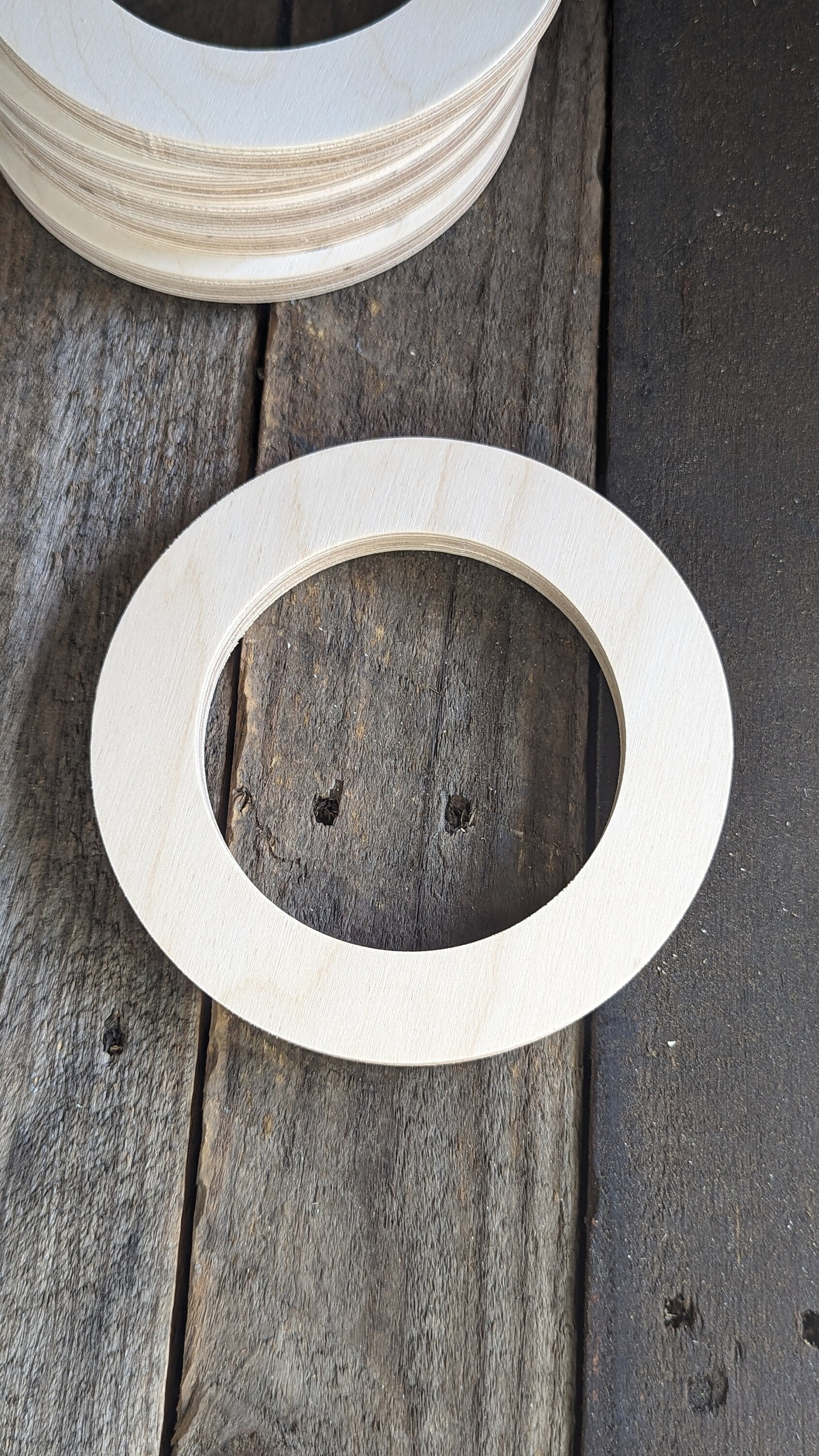 6" Wood Donut With 4" Hole, BALTIC BIRCH - Wooden Circles, Blank ...