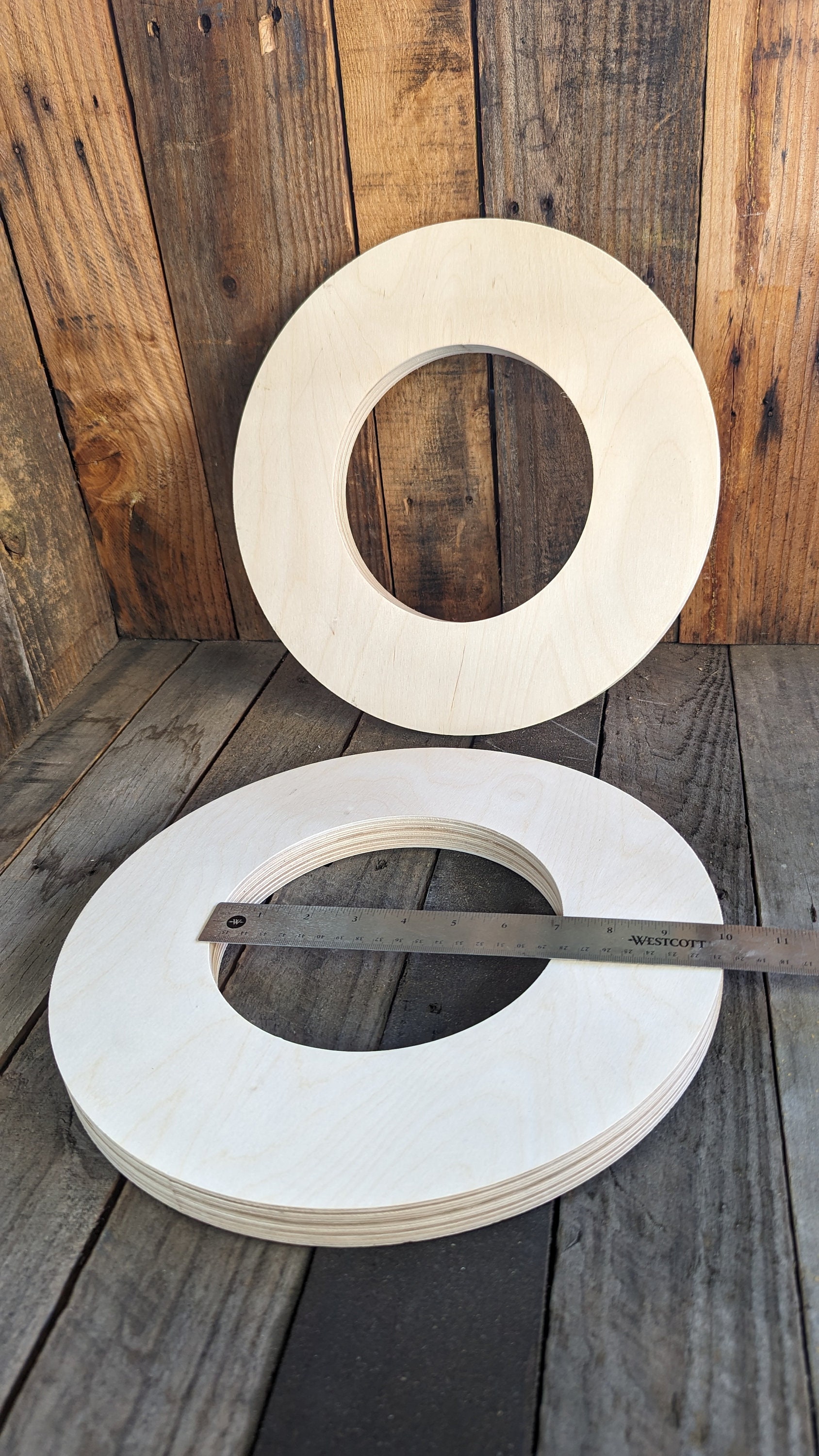 13 Wood Circle Disc With 7 Center Hole BALTIC - Etsy