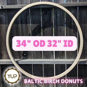 34" Baltic Birch Wood Donut Ring, 32" Center Hole, Craft Supplies - Etsy