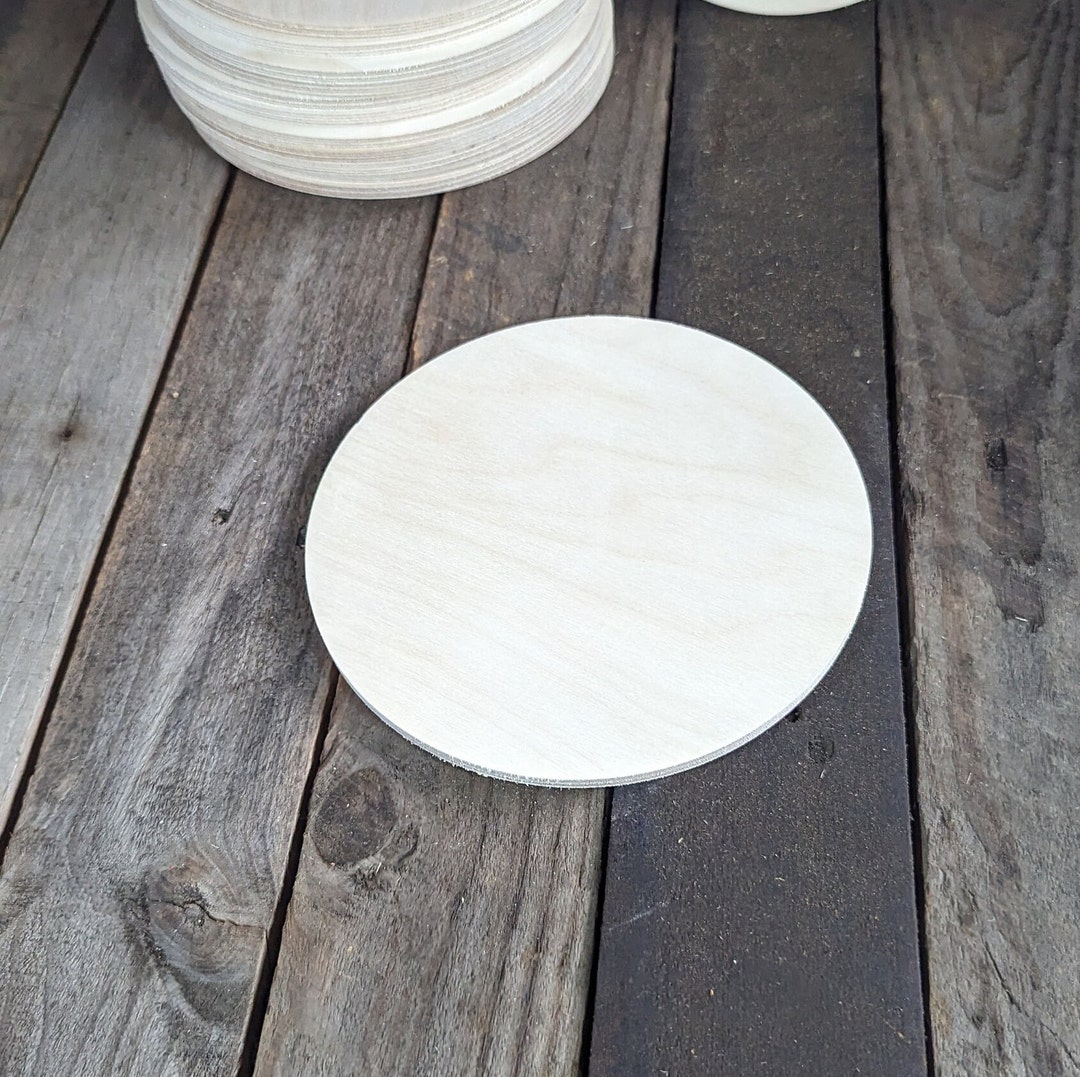 7.25" (7 1/4 Inches) Wood Circle Disc Plaques, BALTIC BIRCH Wooden ...