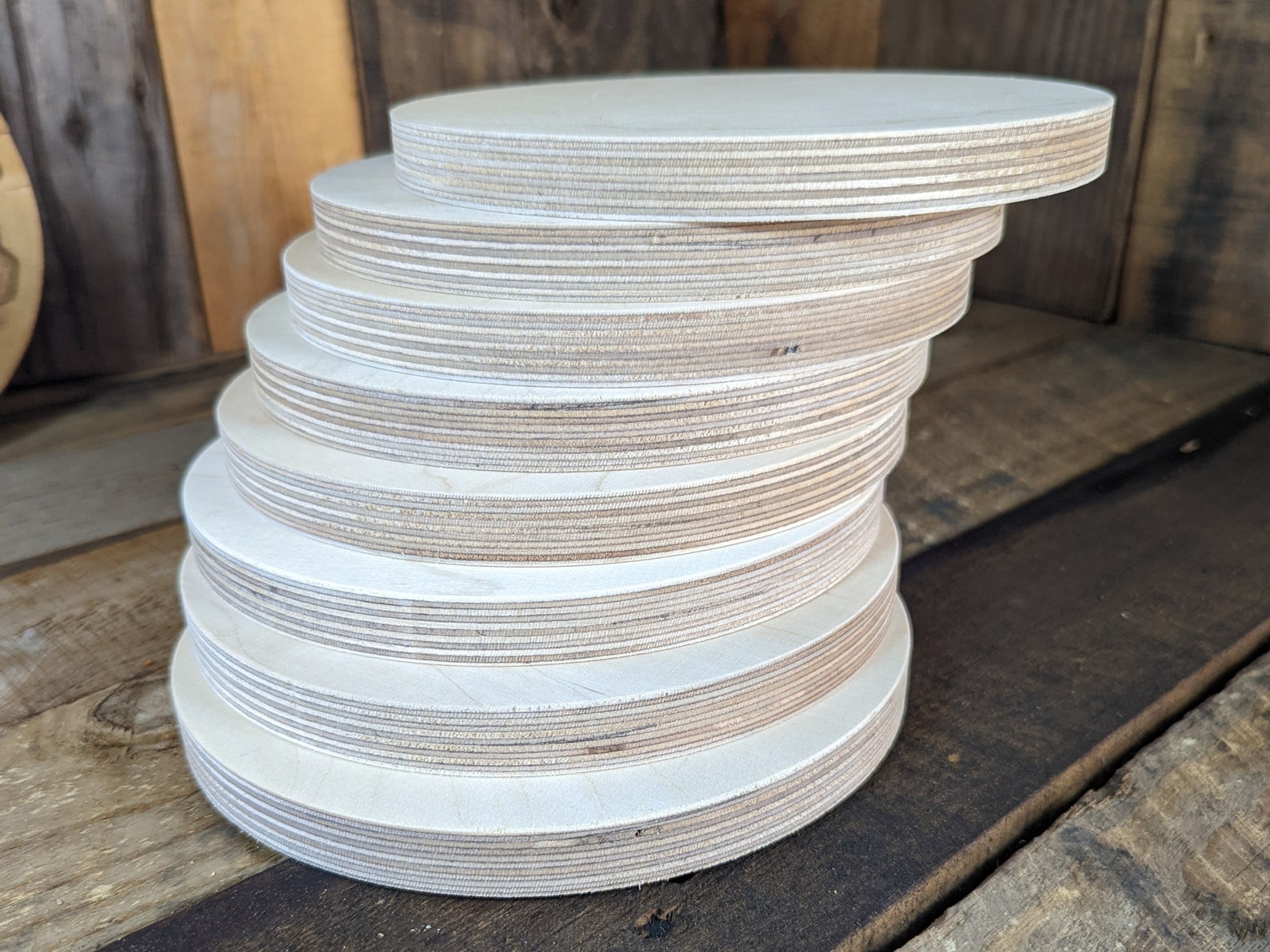 6.5 Wood Circle Disc Plaques BALTIC BIRCH Wooden - Etsy