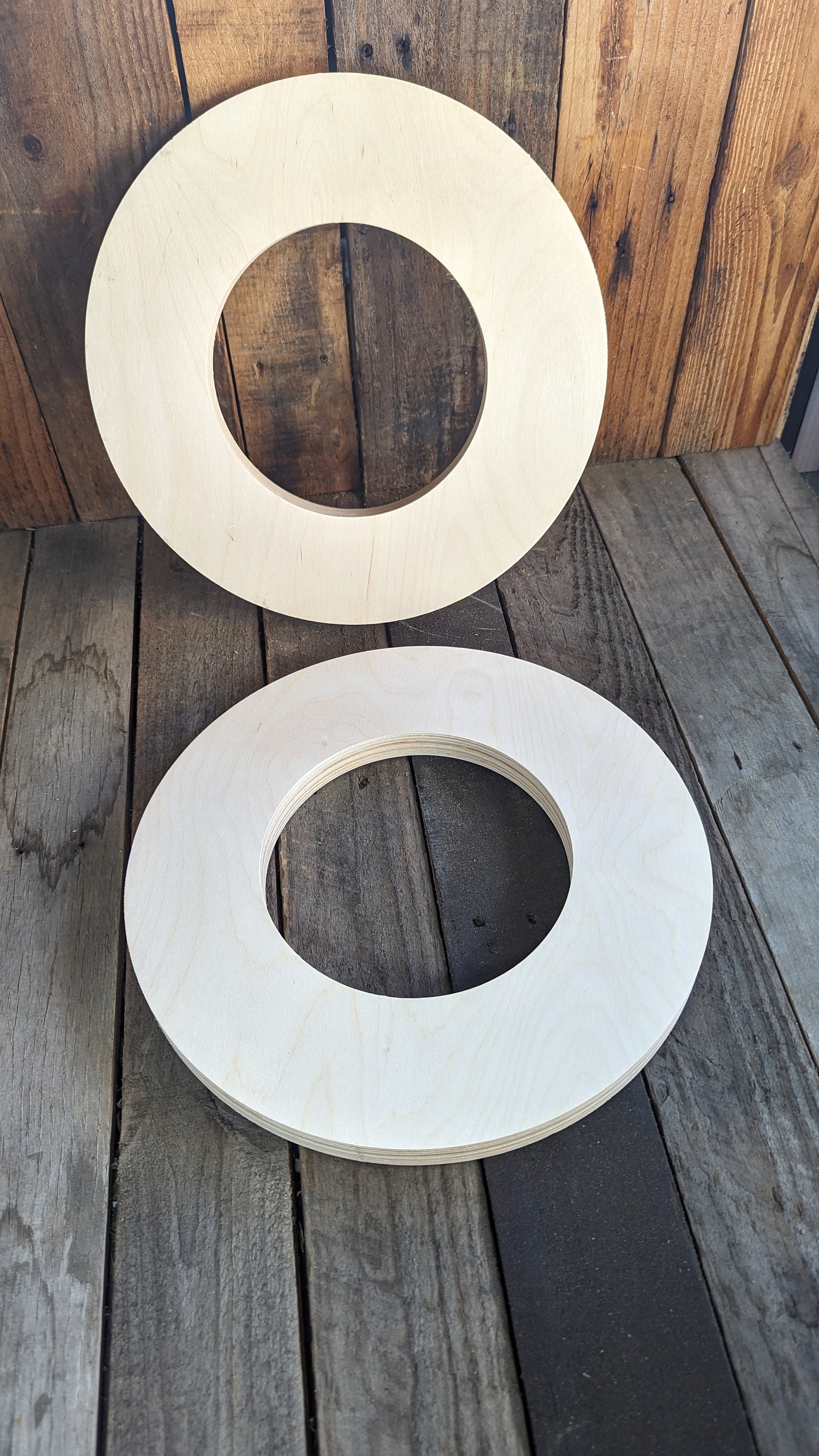 13" Wood Circle Disc With 7" Center Hole, BALTIC BIRCH Wooden Circles ...
