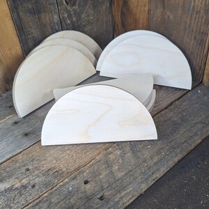 7" Baltic Birch Wood Half Circle, Unfinished Wood Plaque - Etsy