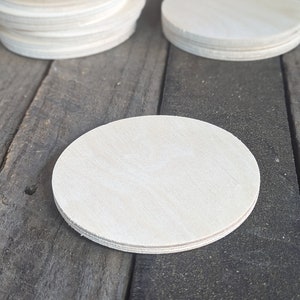 4.5" (4 1/2") Wood Circle Disc Plaques, BALTIC BIRCH - Wooden Circles ...