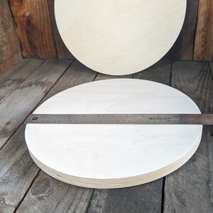 11.625" (11-5/16") Wood Circle Disc Plaques, BALTIC BIRCH Wooden ...