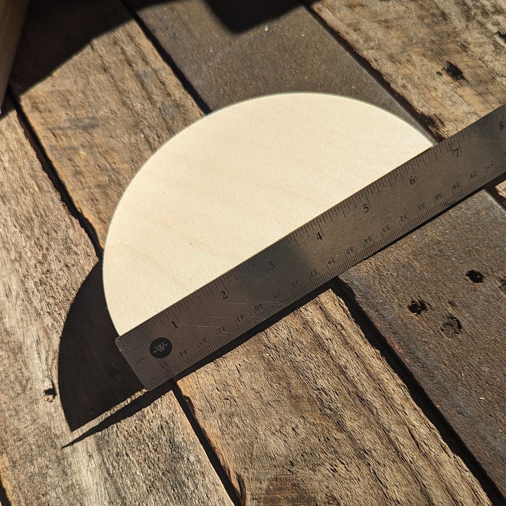 6.5 6 1/2 Wood Half Circle Disc Plaques BIRCH - Etsy