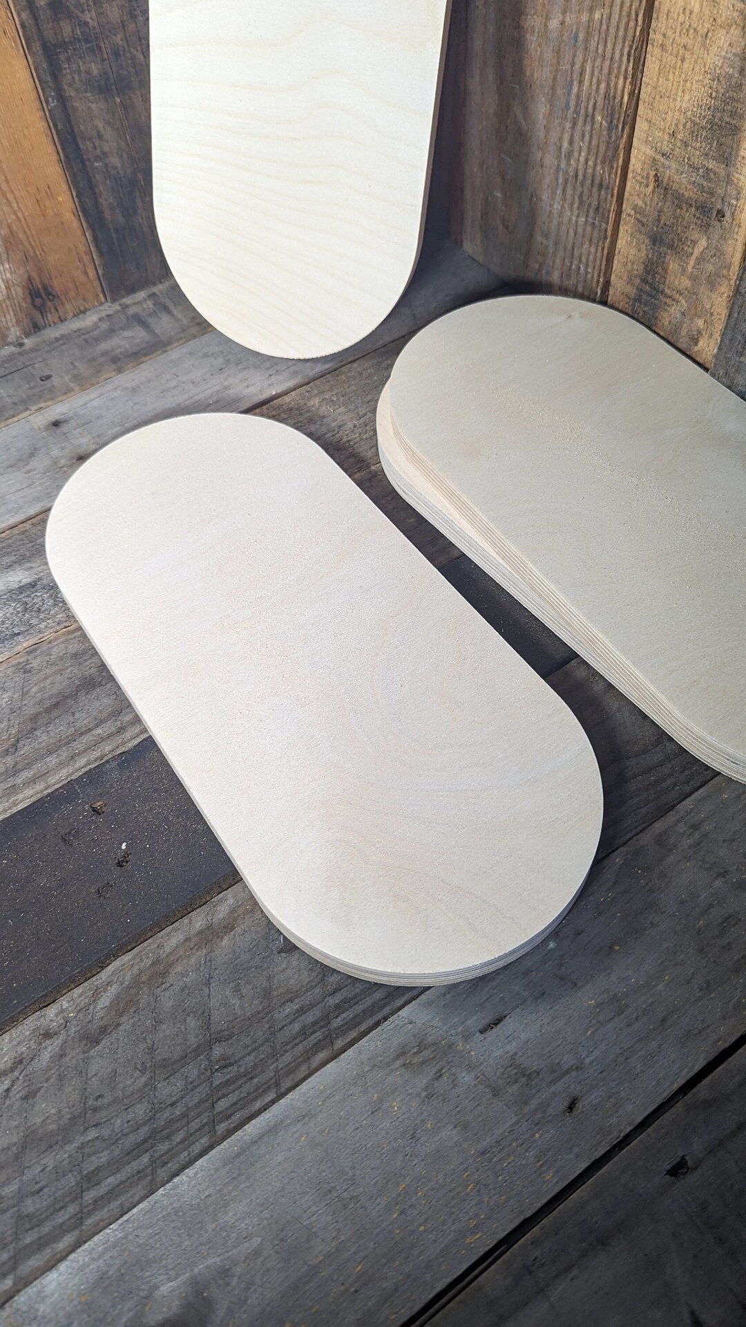 6.5" X 14.5" Wood Oblong Shape , BALTIC BIRCH - Wooden Oblong, Blank ...