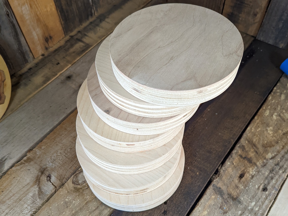 6 Wood Circle Disc Plaques BALTIC BIRCH Wooden Circles - Etsy