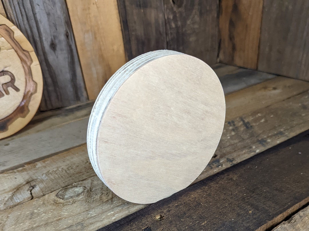 5" Wood Circle Disc Plaques, BALTIC BIRCH - Wooden Circles, Blank ...