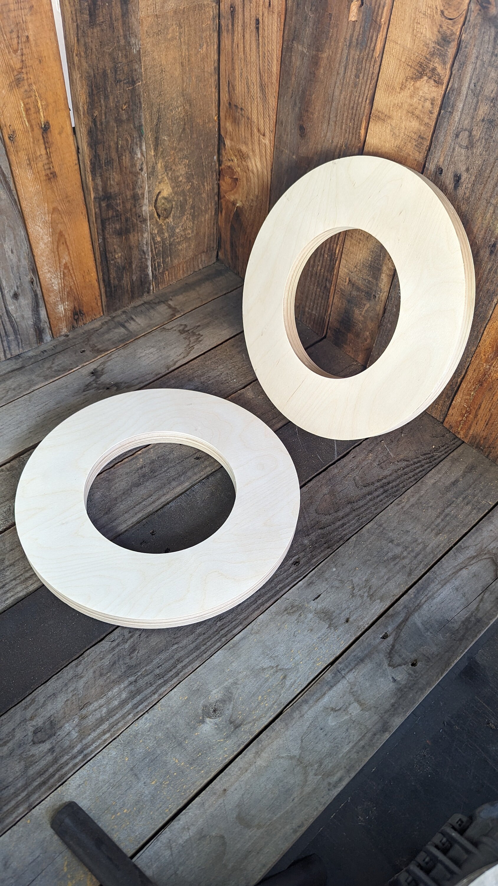 13" Wood Circle Disc With 7" Center Hole, BALTIC BIRCH Wooden Circles ...