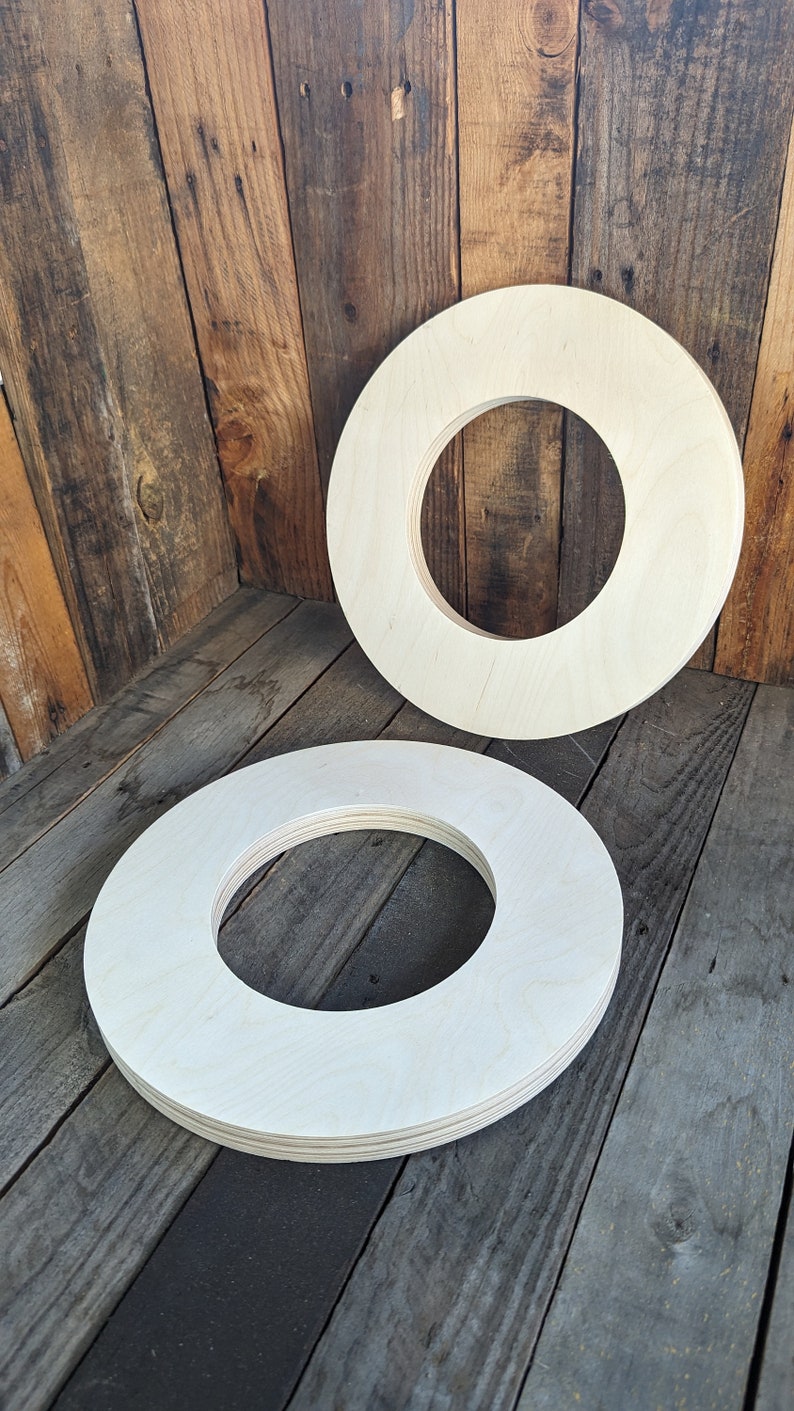 13 Wood Circle Disc With 7 Center Hole BALTIC - Etsy