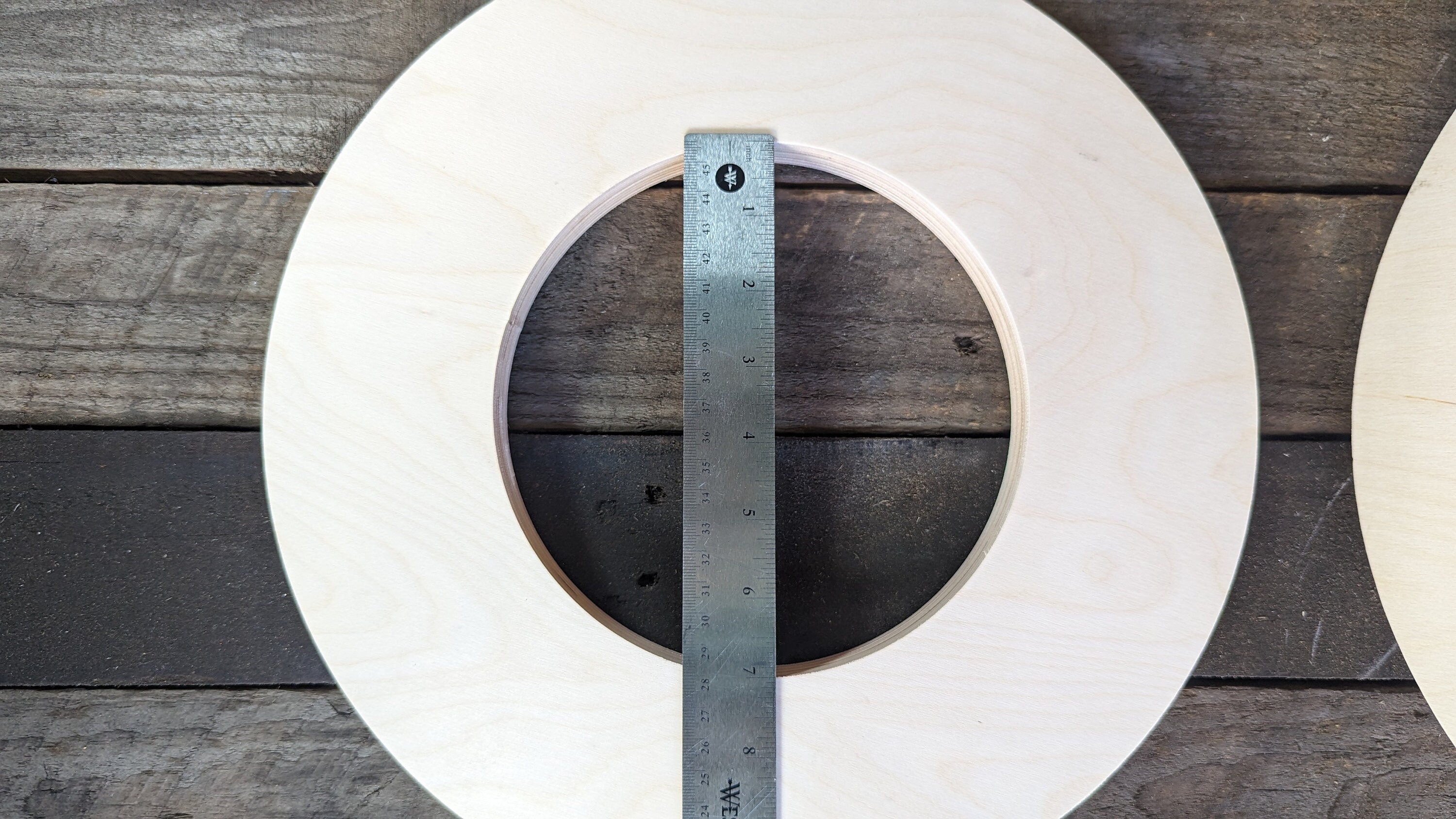 13 Wood Circle Disc With 7 Center Hole BALTIC - Etsy