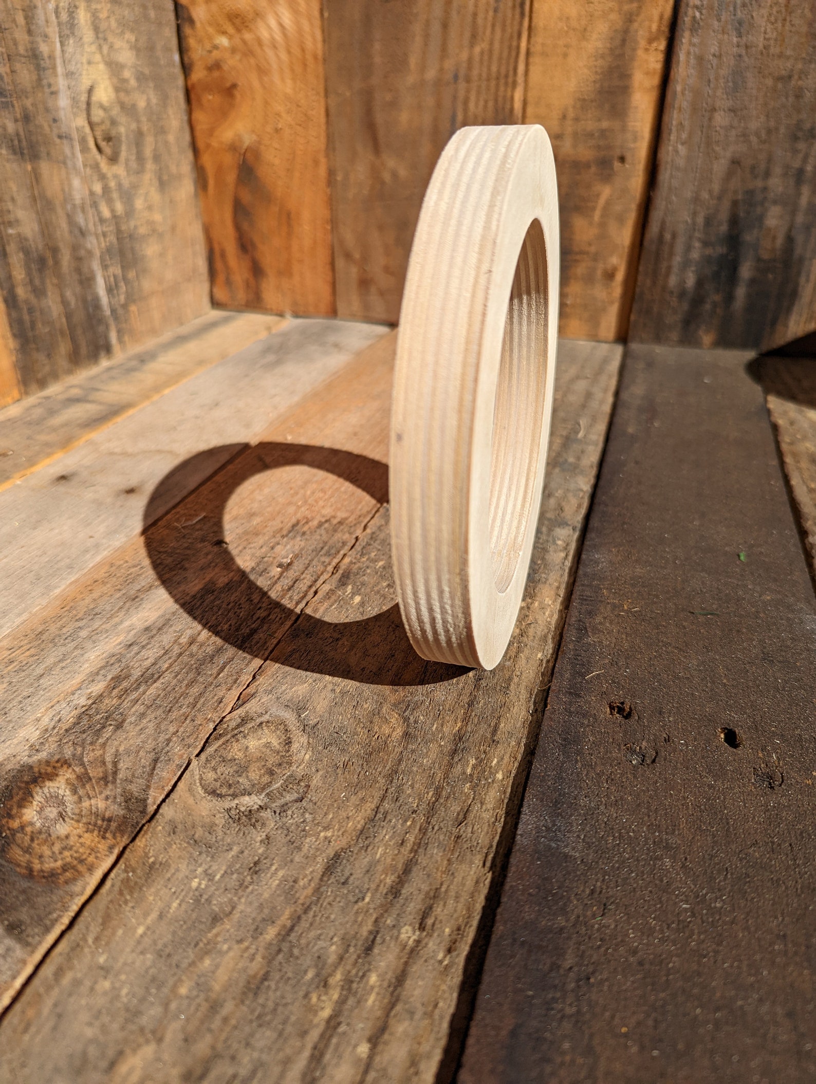 6" Wood Donut With 4.25" (4 1/4") Hole, BALTIC BIRCH - Wooden Circles ...