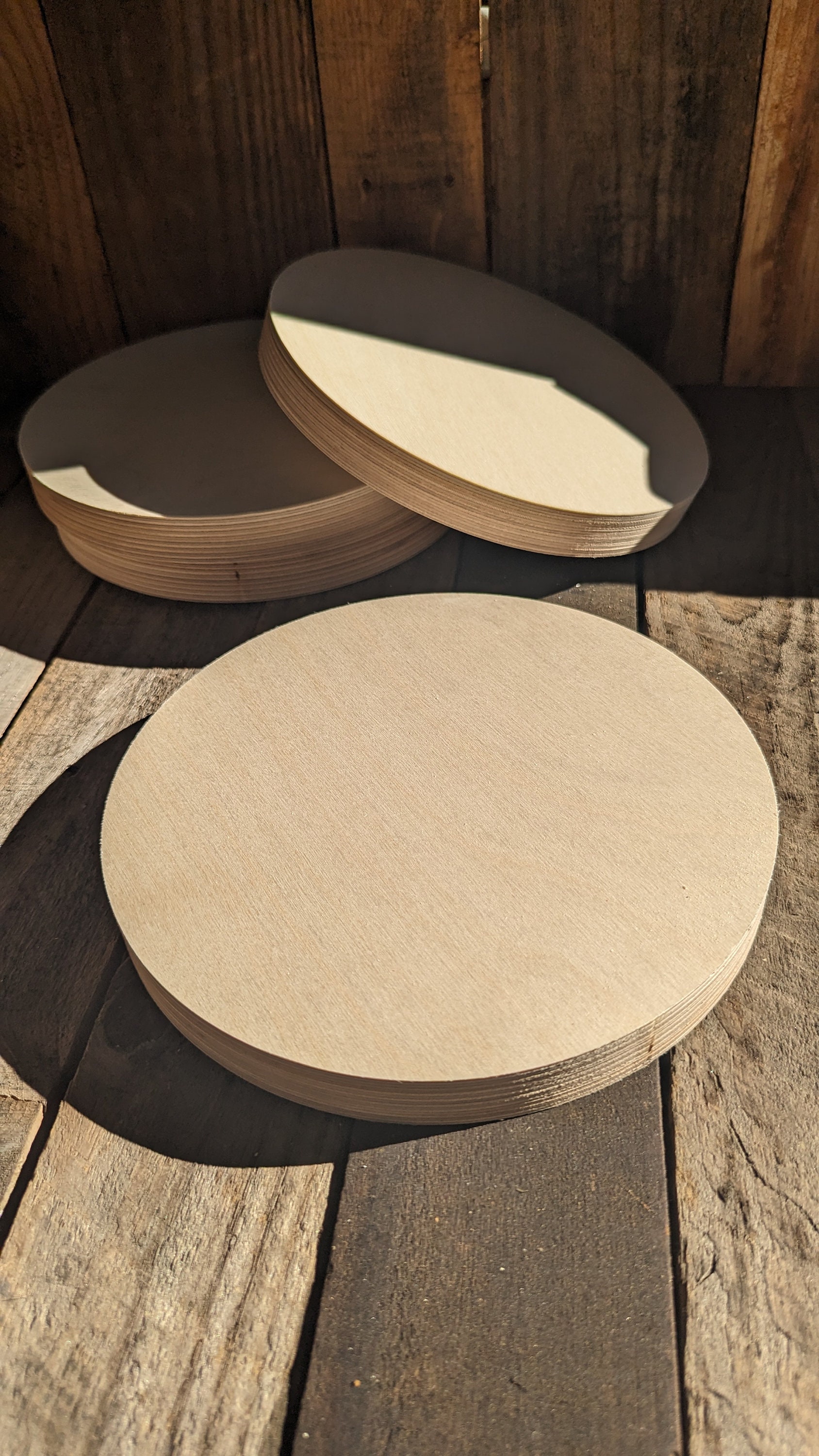 9 Wood Circle Disc Plaques BALTIC BIRCH Wooden Circles - Etsy