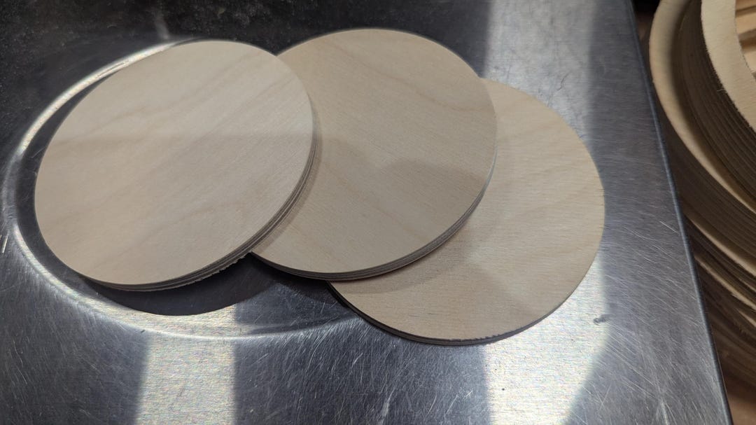 3.875" (3 7/8") Wood Circle Disc Plaques, BALTIC BIRCH - Wooden Circles ...