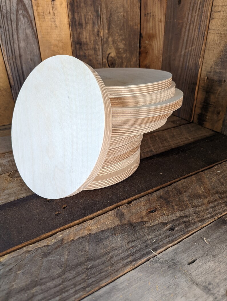 8 Wood Circle Disc Plaques BALTIC BIRCH Wooden Circles - Etsy