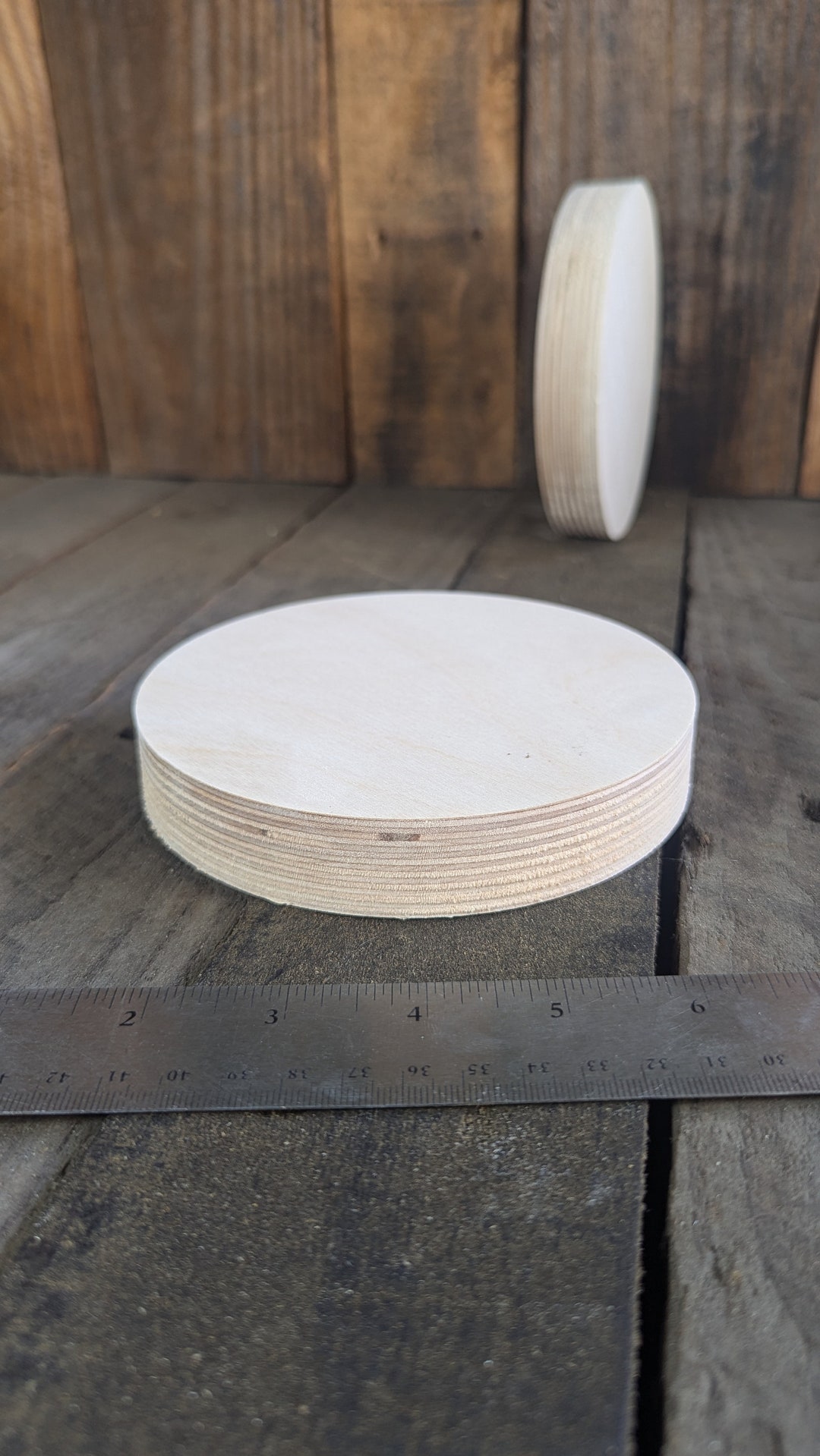 5.375" (5 3/8")wood Circle Disc Plaques, BALTIC BIRCH - Wooden Circles ...