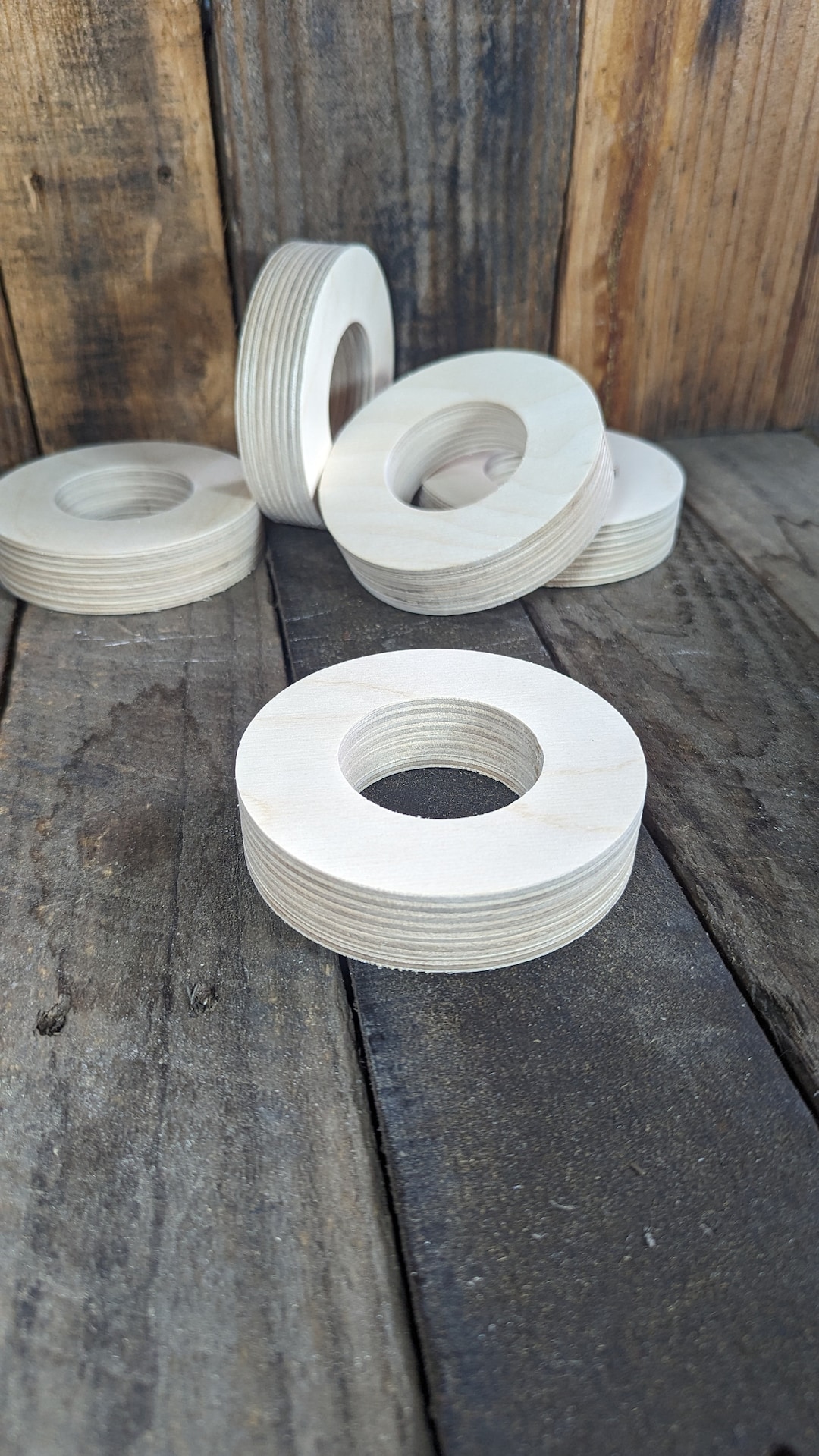 4" Baltic Birch Wood Donut, 2" Center Hole, DIY Craft Supply - Etsy