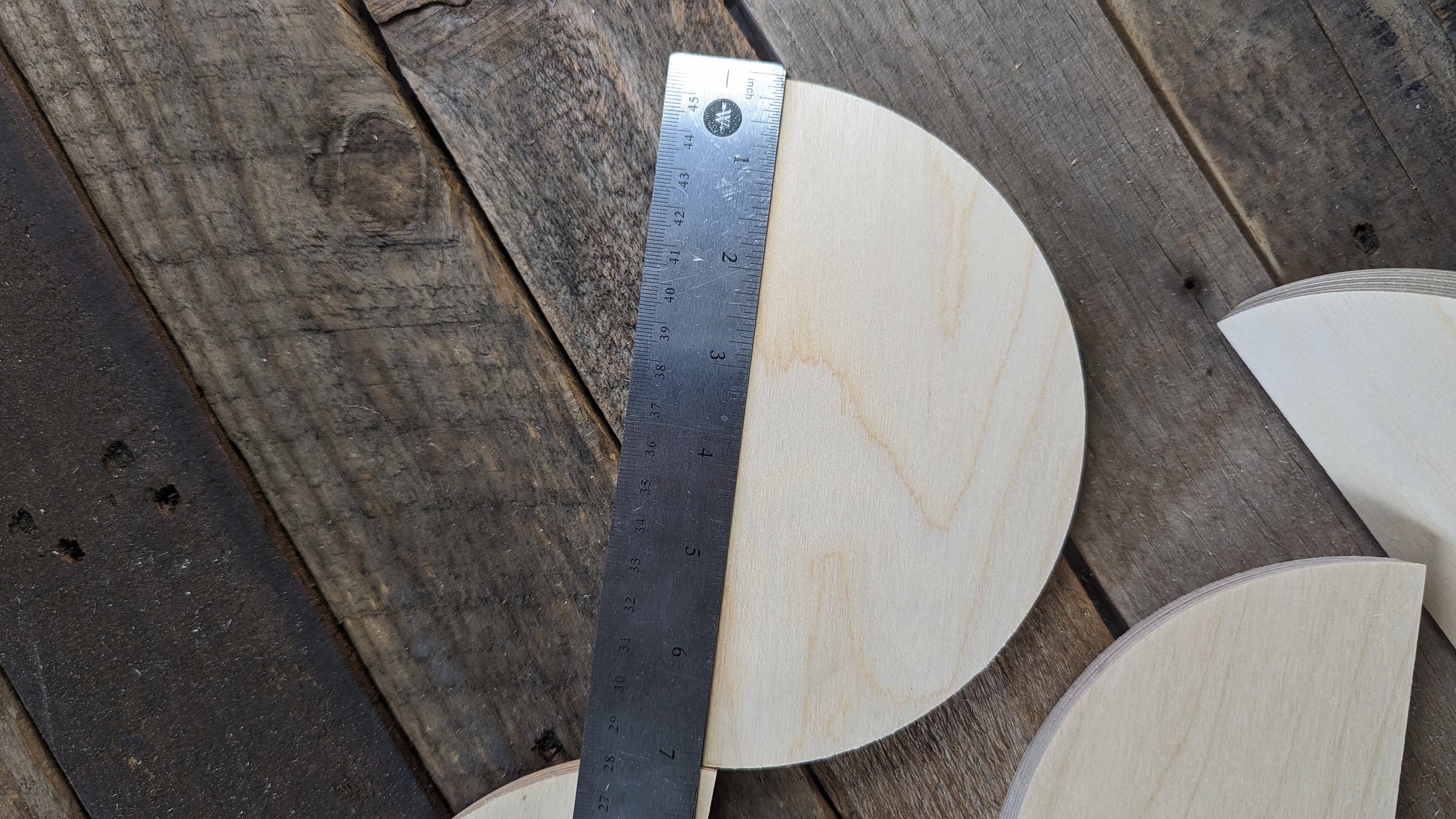 7 Wood Half Circle Disc Plaques BALTIC BIRCH Wooden - Etsy