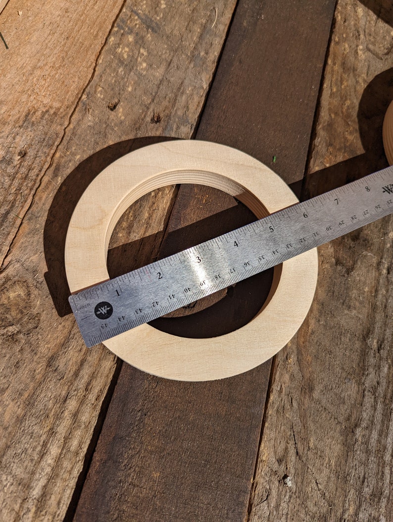 6 Wood Donut With 4.25 4 1/4 Hole, BALTIC BIRCH Wooden Circles ...