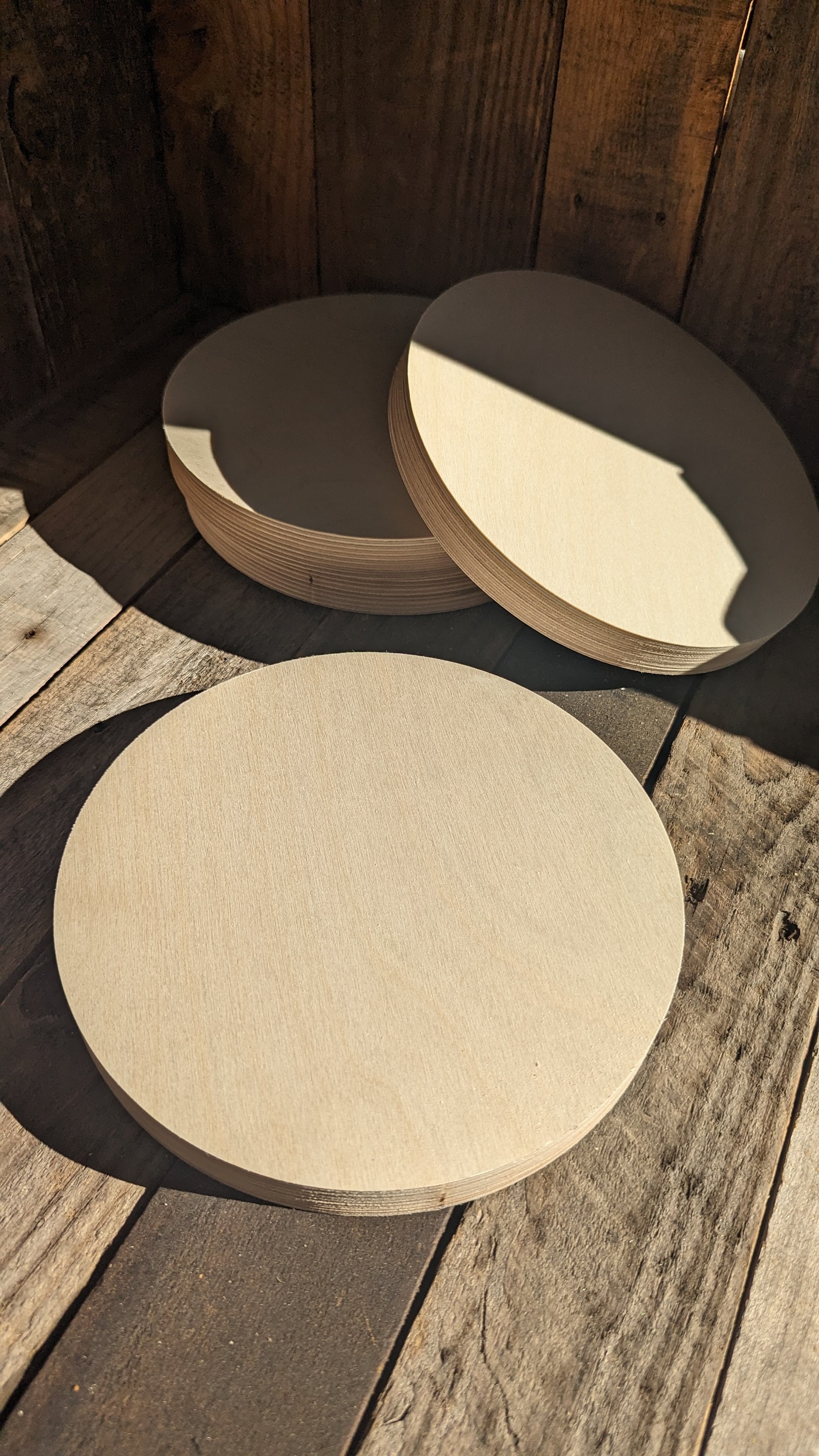 9 Wood Circle Disc Plaques BALTIC BIRCH Wooden Circles - Etsy