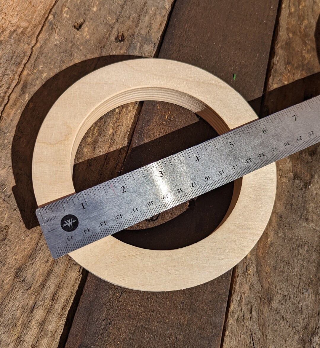 6" Wood Donut With 4.25" (4 1/4") Hole, BALTIC BIRCH - Wooden Circles ...