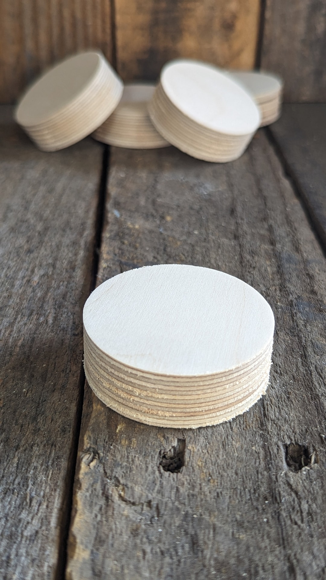 2.125" (2 1/8") Wood Circle Disc Plaques, BALTIC BIRCH - Wooden Circles ...