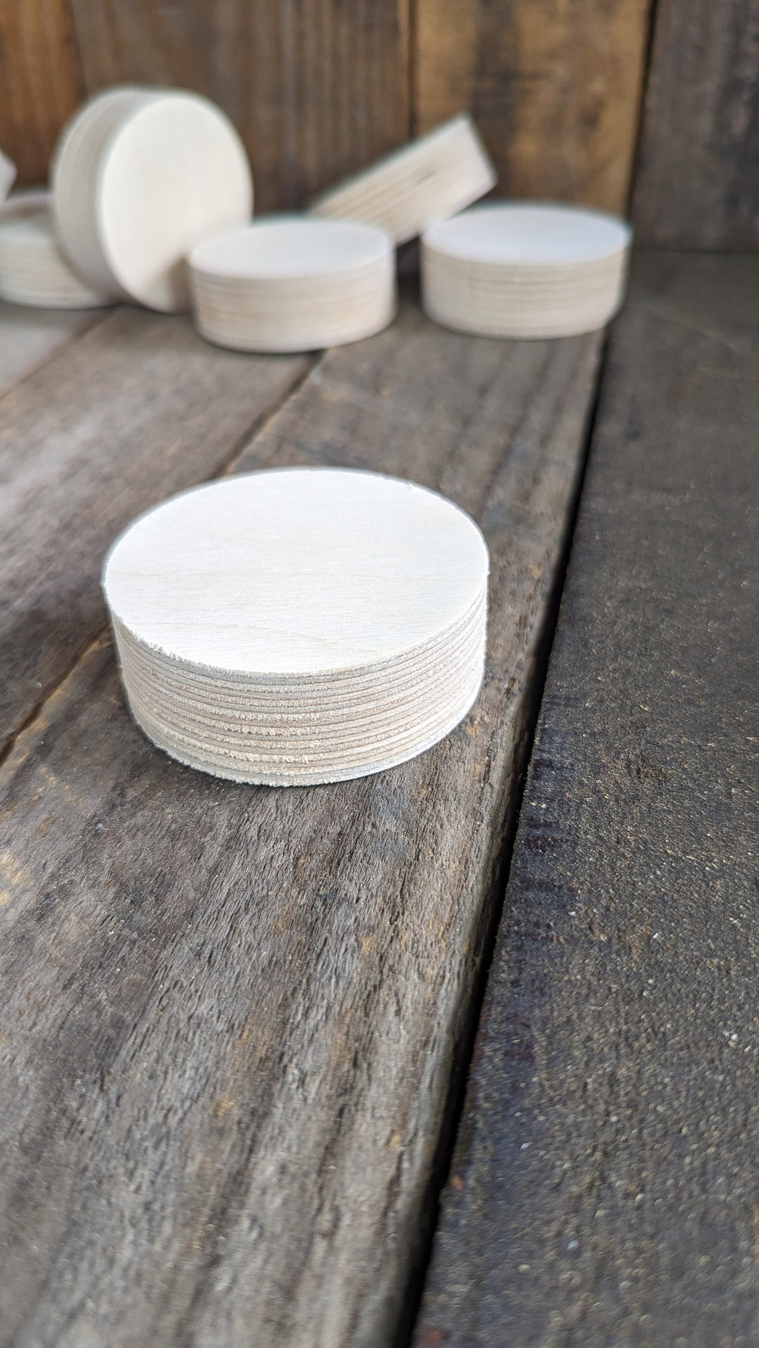 2.625" (2 5/8") Wood Circle Disc Plaques, BALTIC BIRCH - Wooden Circles ...