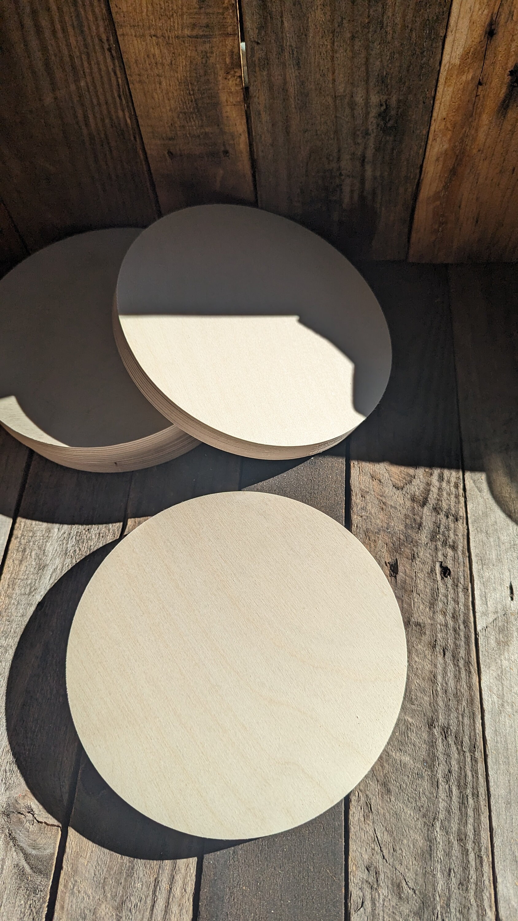 9 Wood Circle Disc Plaques BALTIC BIRCH Wooden Circles - Etsy