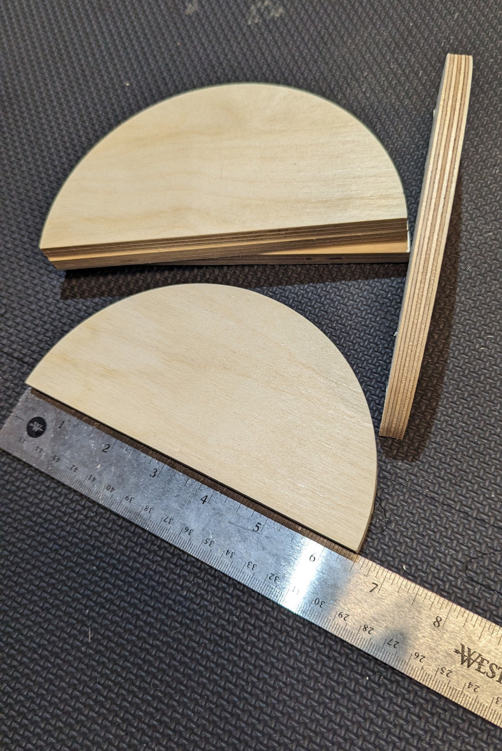 6.5 6 1/2 Wood Half Circle Disc Plaques BIRCH - Etsy