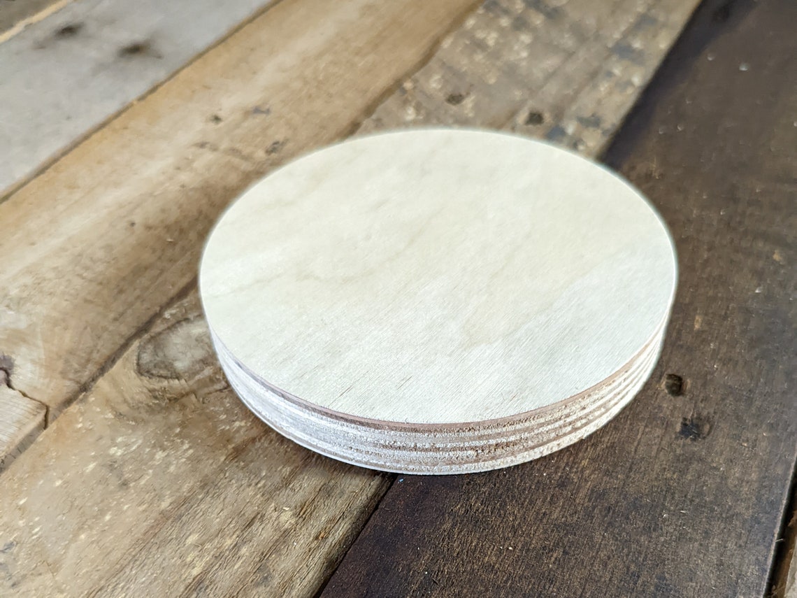 5 Wood Circle Disc Plaques BALTIC BIRCH Wooden - Etsy