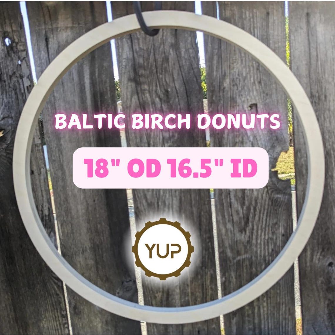 18" Wood Donut Ring With 16.5" Center Hole, BALTIC BIRCH Wooden Circle ...