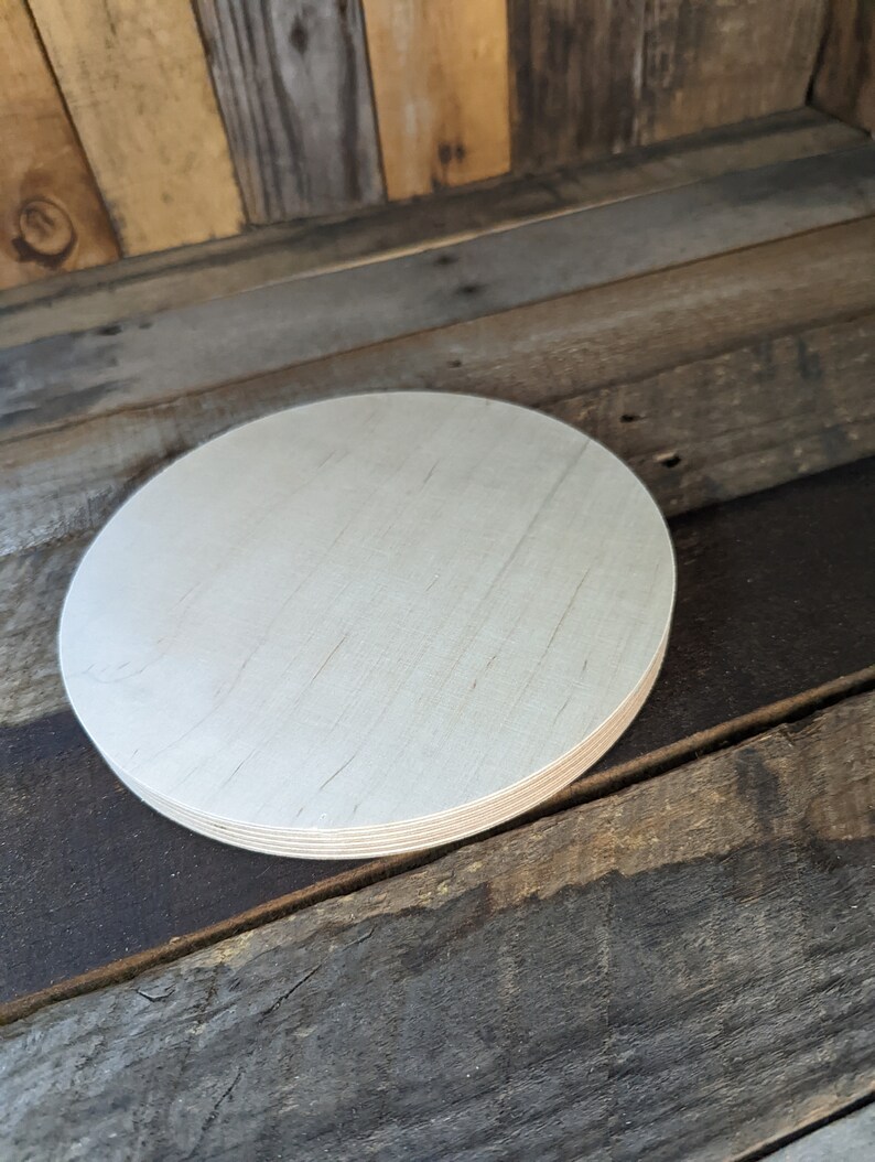 8 Wood Circle Disc Plaques BALTIC BIRCH Wooden Circles - Etsy