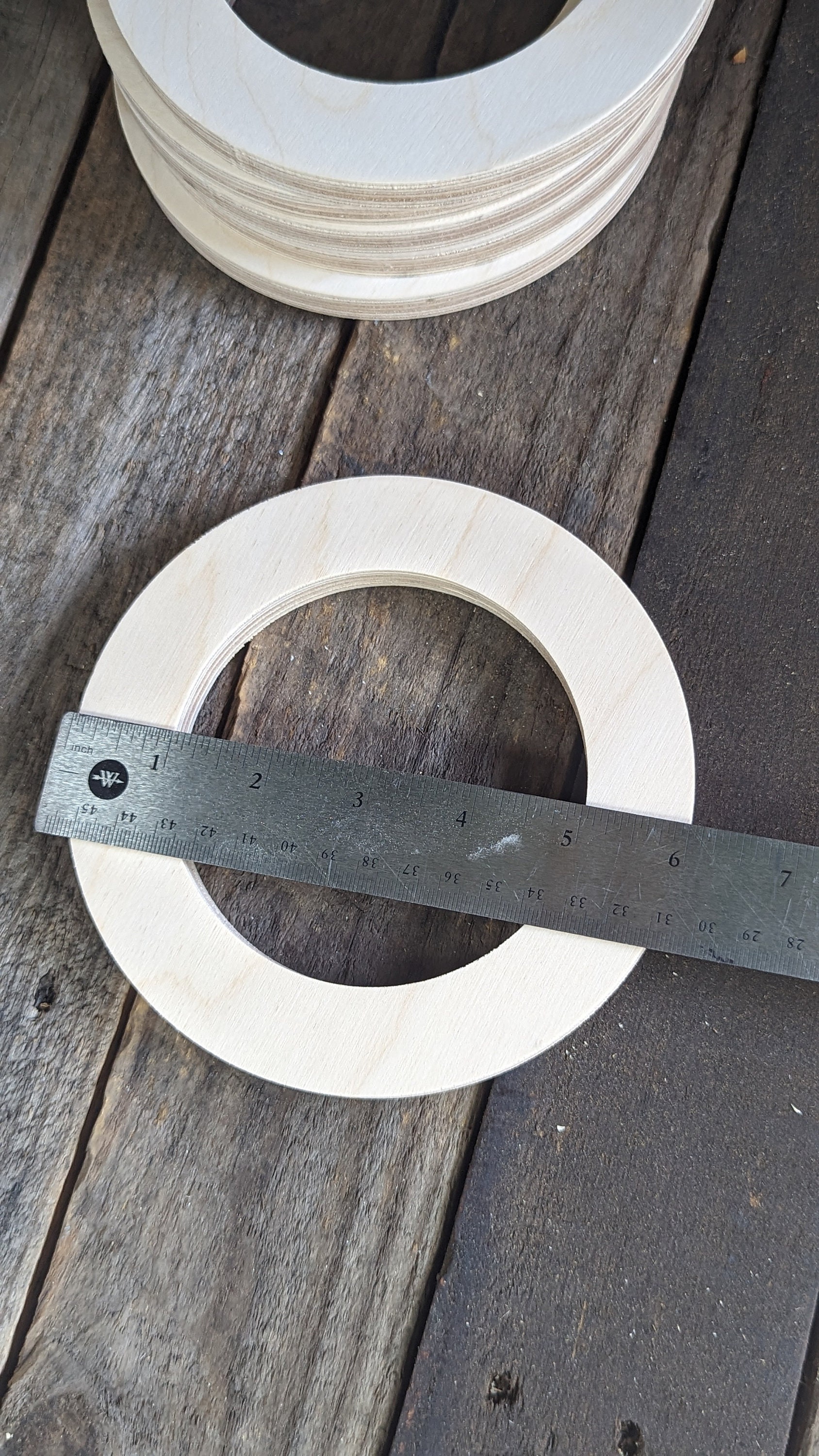 6 Wood Donut With 4 Hole BALTIC BIRCH Wooden - Etsy