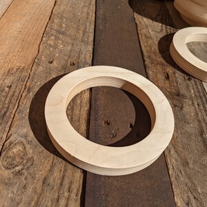 6" Wood Donut With 4.25" (4 1/4") Hole, BALTIC BIRCH - Wooden Circles ...