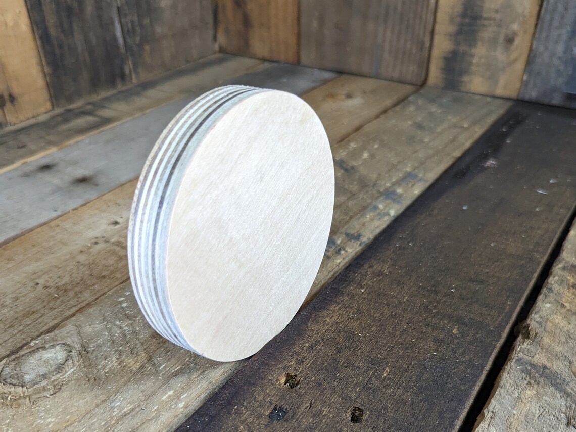 4 Wood Circle Disc Plaques BALTIC BIRCH Wooden - Etsy