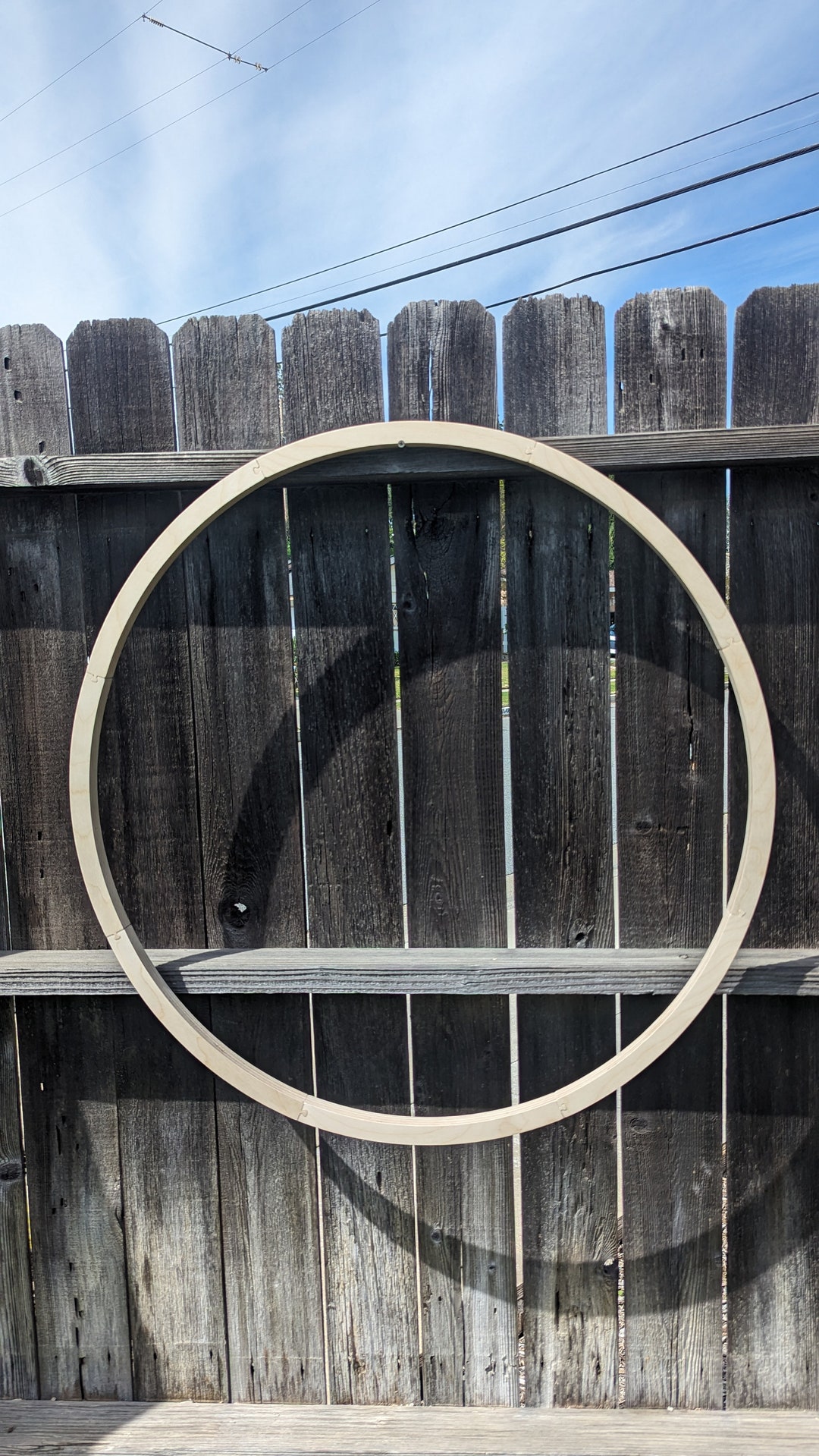 34" Wood Donut Ring With 32" Center Hole, BALTIC BIRCH Wooden Circles ...