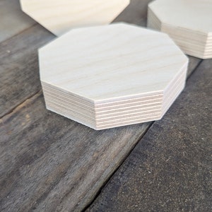 4" Wood Octagon Plaques, BALTIC BIRCH Wooden Eight Sided Shape, Blank ...