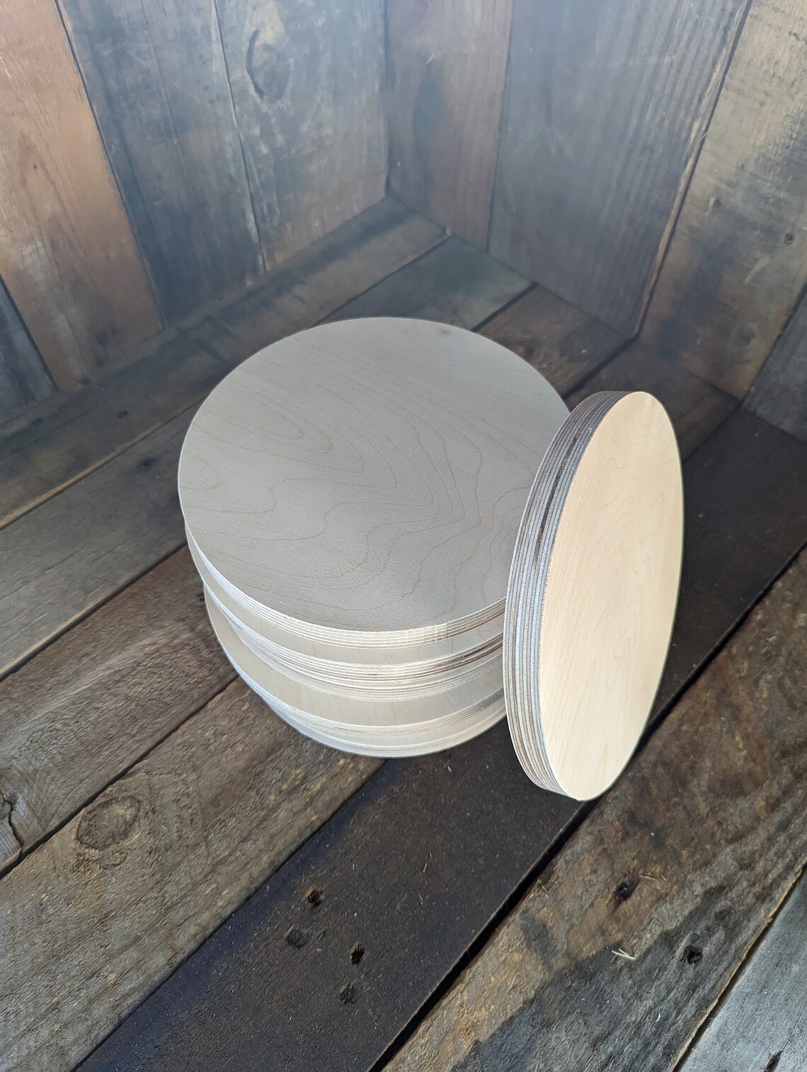 7 Wood Circle Disc Plaques BALTIC BIRCH Wooden Circles - Etsy