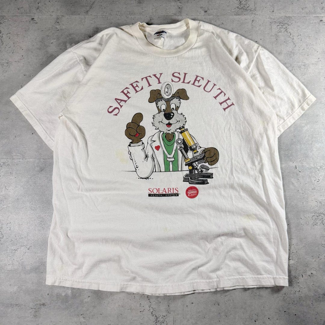 Vintage 90s Safety Sleuth Dog Doctor Solaris Health System T Shirt ...